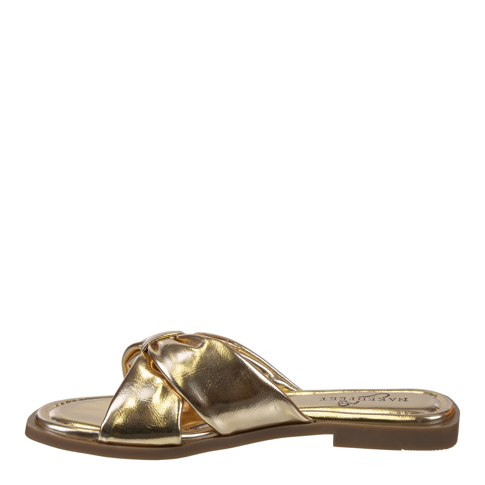 GOA in GOLD Flat Sandals – Nakedfeet Shoes