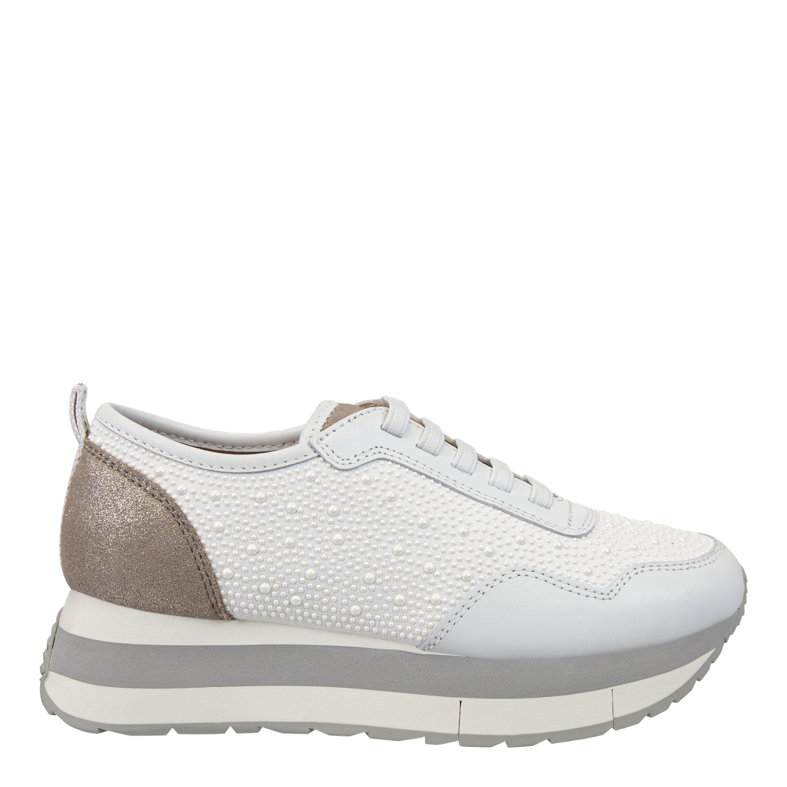 KINETIC in WHITE PEARL Platform Sneakers – Nakedfeet Shoes